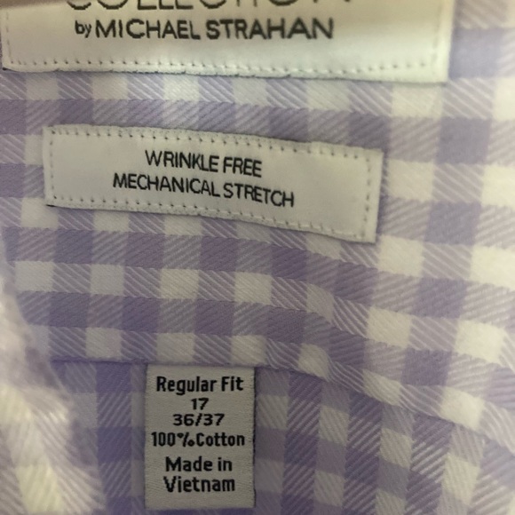Shirts | Michael Strahan Collection Light Purple Gingham Pattern ...